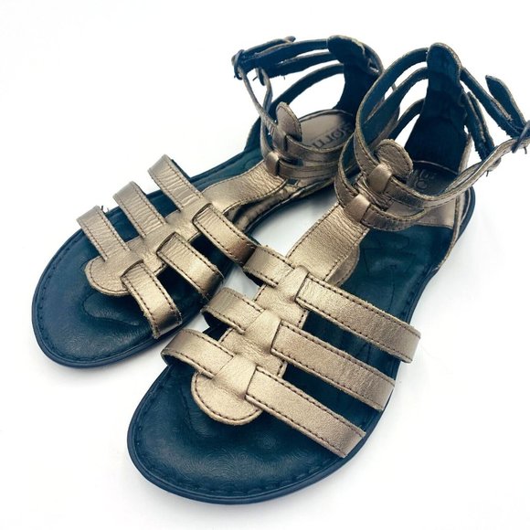 Born | Shoes | Born Antique Metallic Gold Leather Strappy Gladiator ...